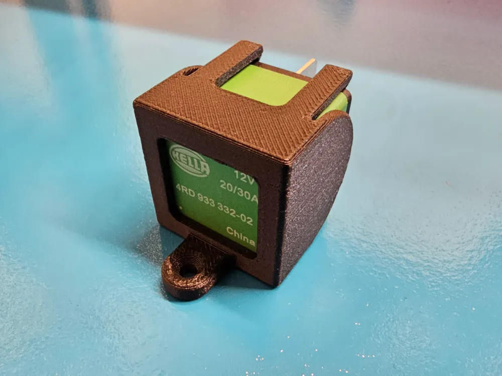 12V Car Relay Holder / Relay Holder Mounting Tab - Free 3D Print Model ...