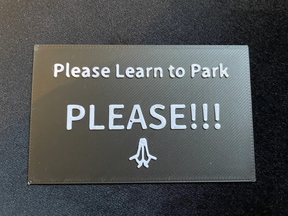 Please learn to Park sign by ptr - MakerWorld