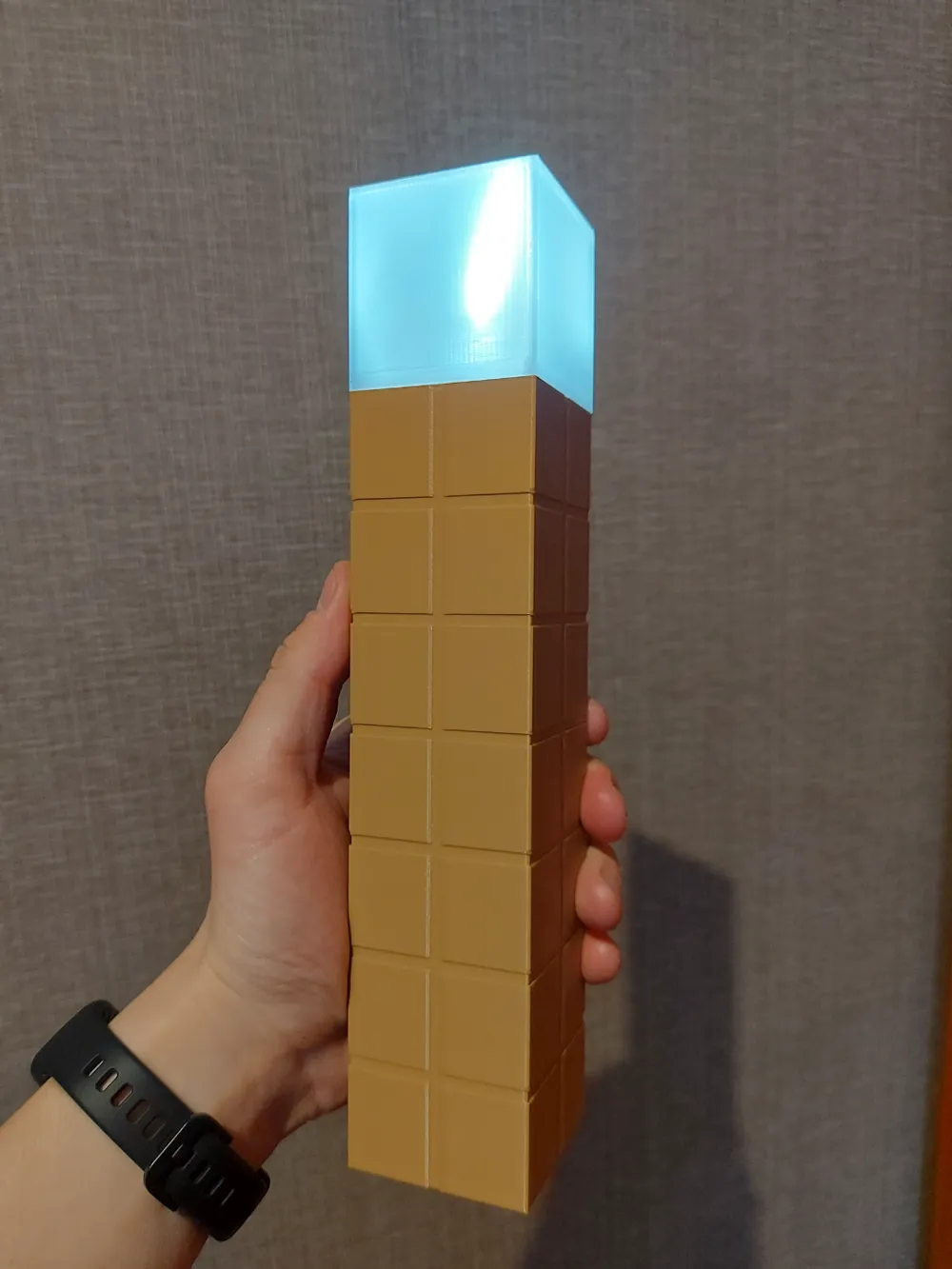 RGB Minecraft torch with mount by KatonaV98 MakerWorld: Download Free ...