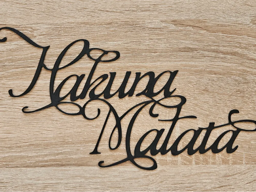 Hakuna Matata silhouette wall decoration - Free 3D Print Model - MakerWorld