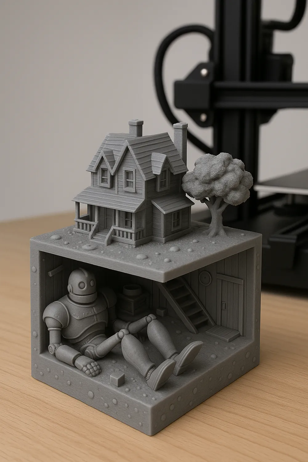 DIORAMA OF THE IRON GIANT ! by ShoheiX MakerWorld: Download Free 3D Models