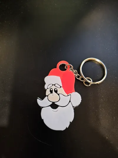 Dabbin Santa KeyChain by Brycescheller - MakerWorld