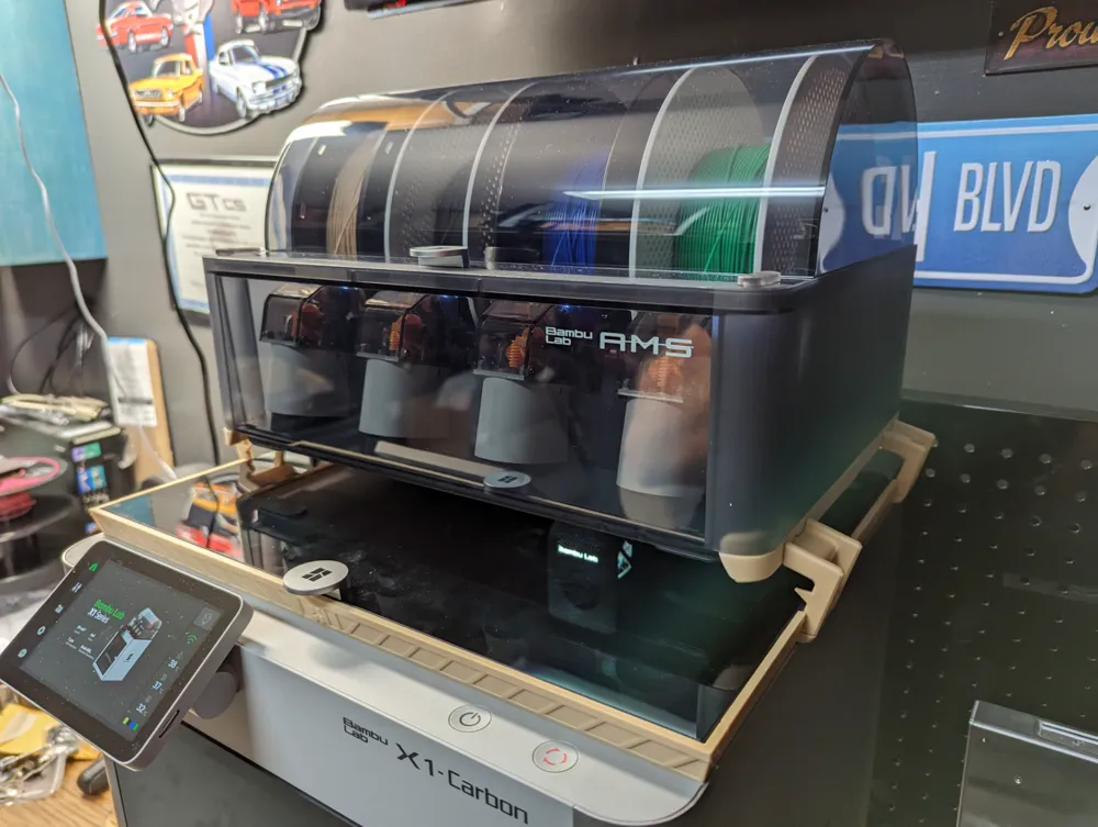AMS Riser w/ LED and Glass Vent by Mech.Engineering - MakerWorld