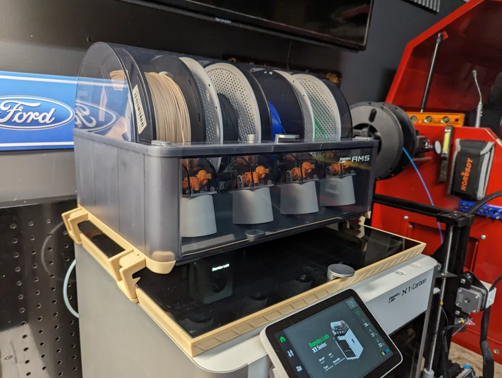 AMS Riser w/ LED and Glass Vent by Mech.Engineering - MakerWorld