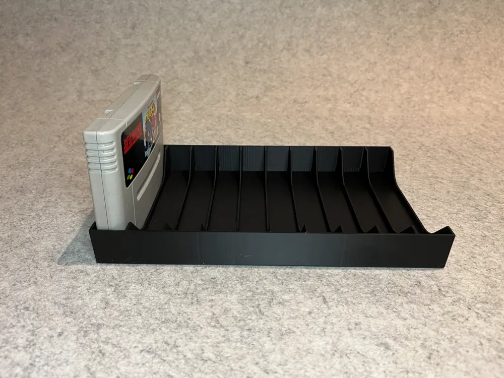 Games stand for SNES Super Nintendo cartridges by design3d - MakerWorld
