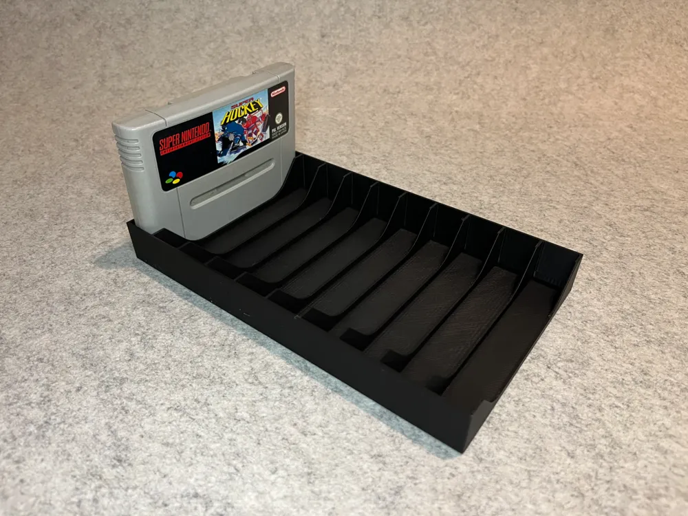 Games stand for SNES Super Nintendo cartridges by design3d MakerWorld ...