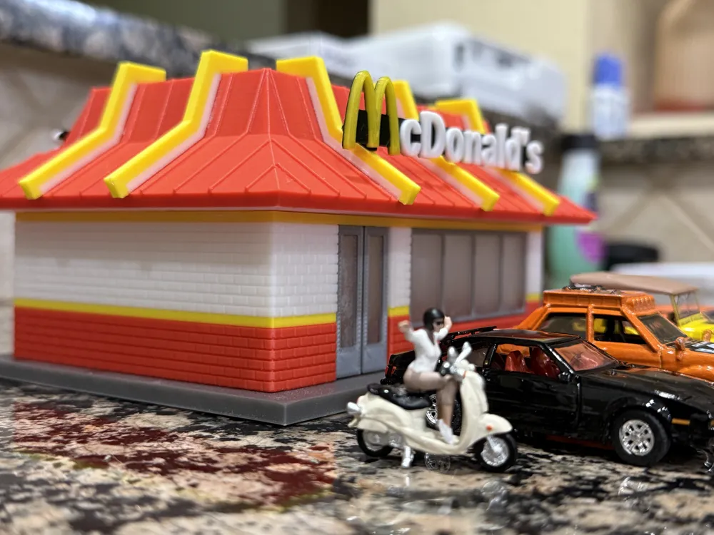 1:64 Classic McDonald's Diorama - Free 3D Print Model - MakerWorld