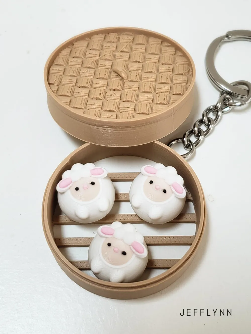 Sheep Bun Fidget Keychain (Dim Sum) - Free 3D Print Model - MakerWorld