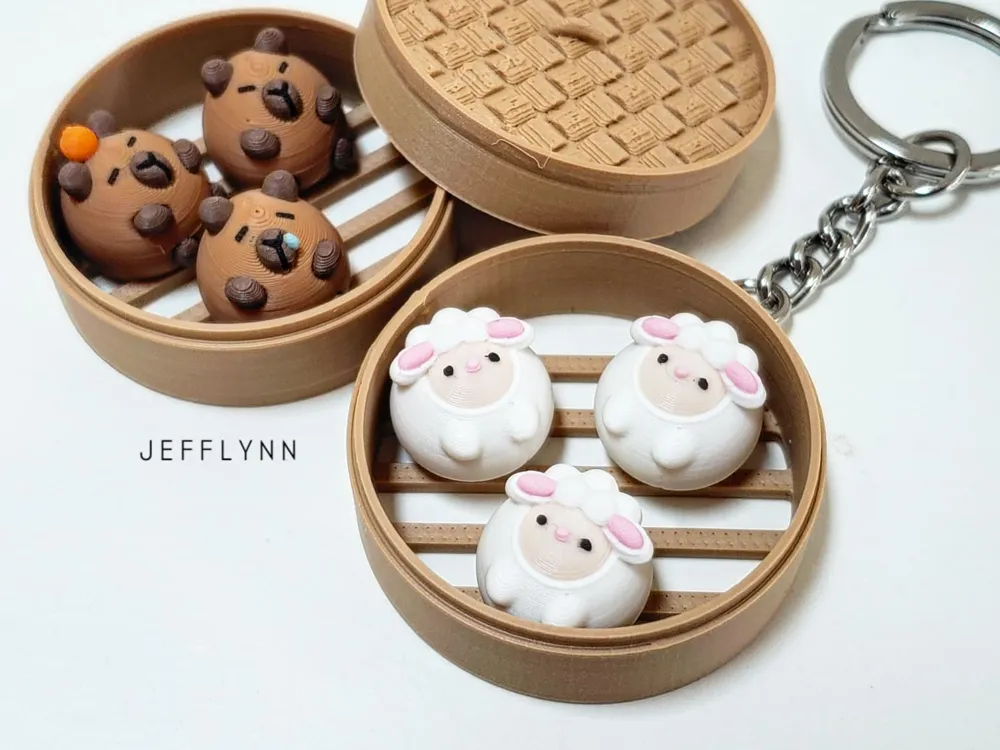 Sheep Bun Fidget Keychain (Dim Sum) by Jefflynn MakerWorld: Download ...
