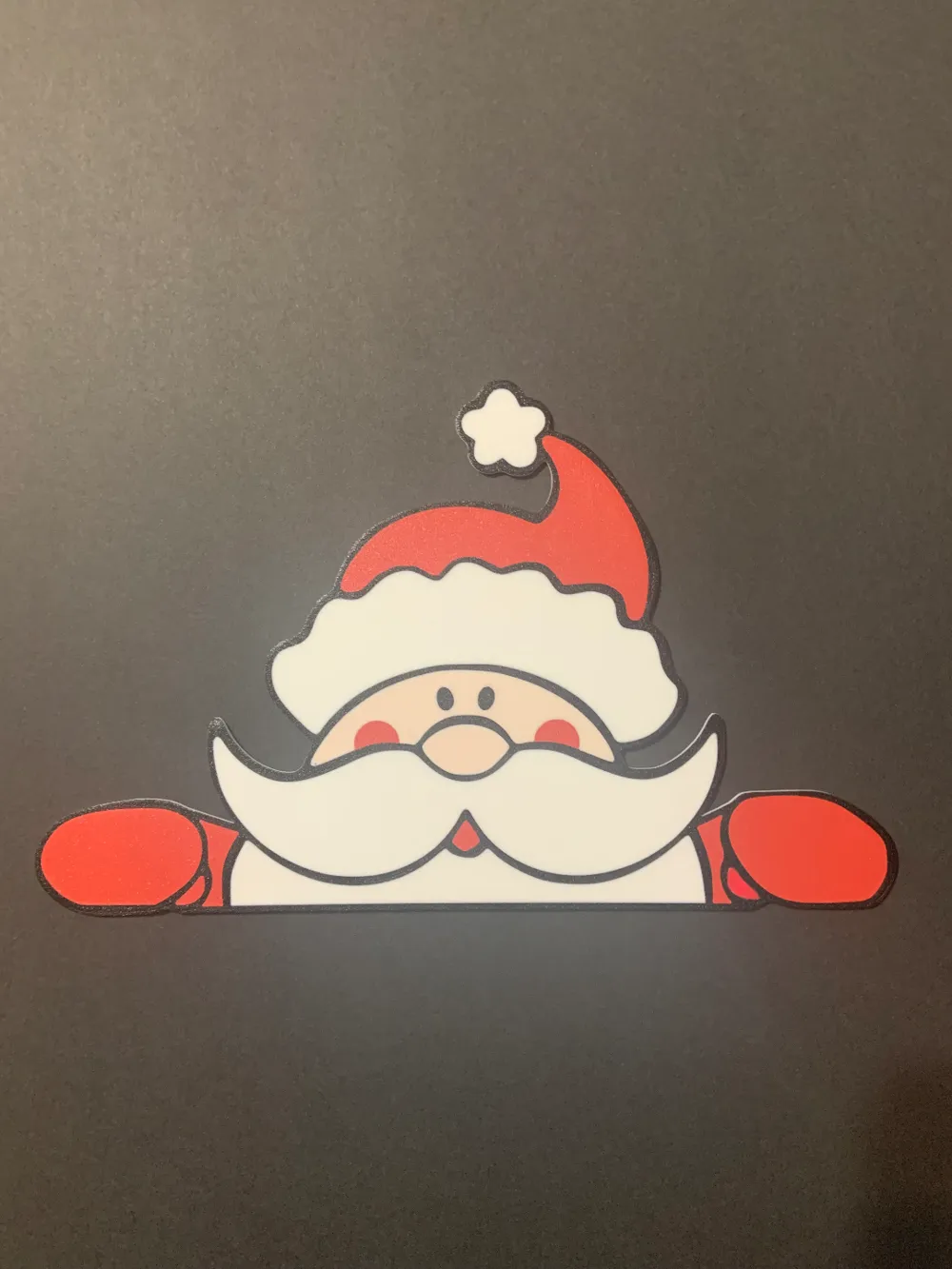 Christmas Santa peek over Chimney by Slowpoke's Workshop - MakerWorld