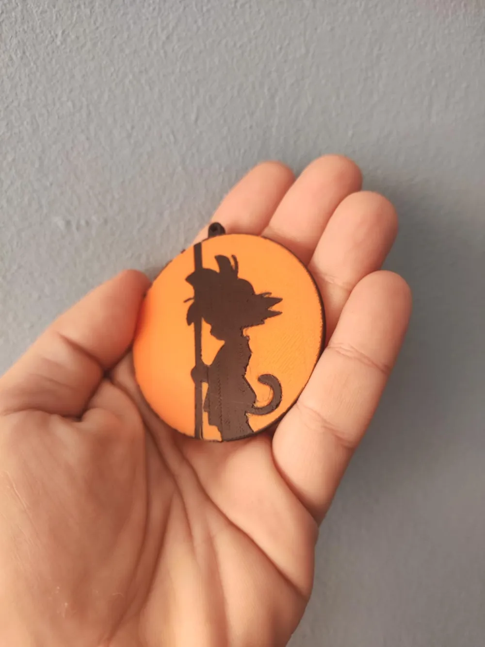 Dragon Ball anime Kid Goku Shadow Figure Keychain - Free 3D Print Model ...