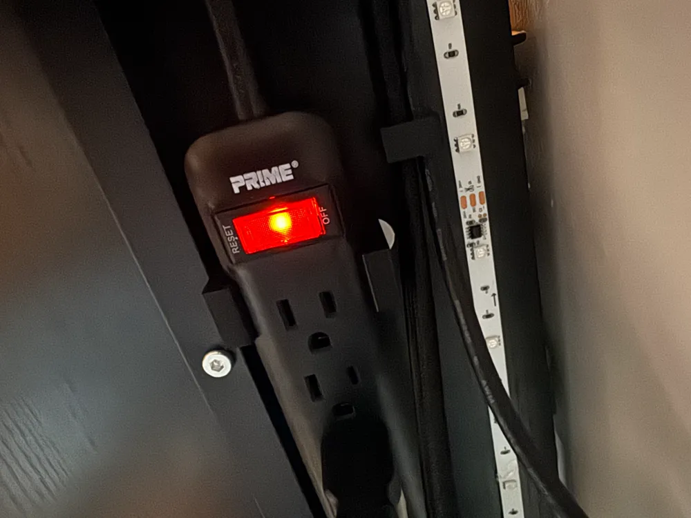 Desk/Wall Power Strip Mounting Bracket by drewhum - MakerWorld