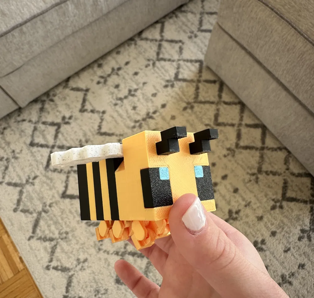 Minecraft Bee - No AMS - Articulating Wings/Legs - Free 3D Print Model ...