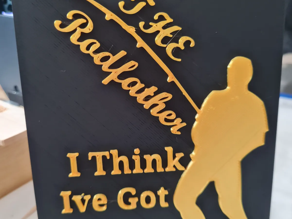 The Rodfather Fishing Plaque by Bob2000 MakerWorld: Download Free 3D Models