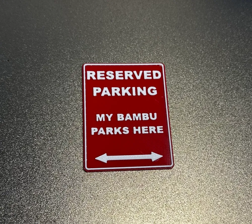 MY BAMBU PARKS HERE / Reserved Parking / Funny Sign for your Printer by ...