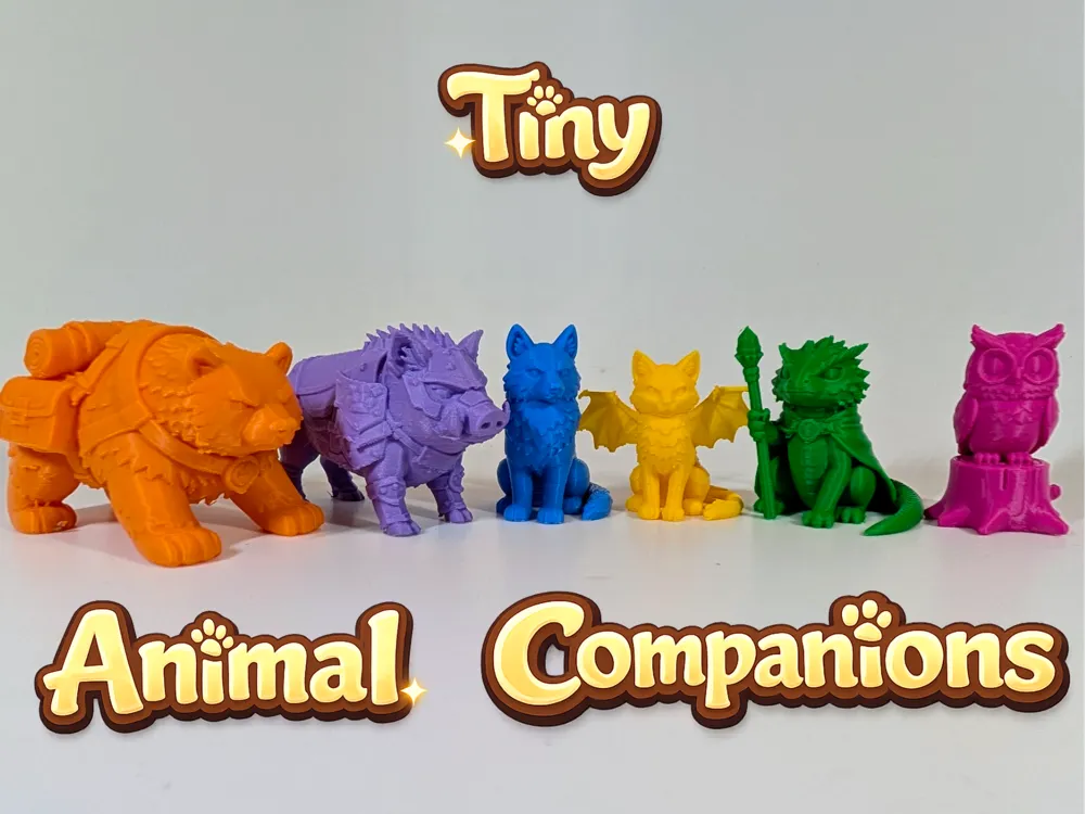 Tiny Animal Companions - Free 3D Print Model - MakerWorld