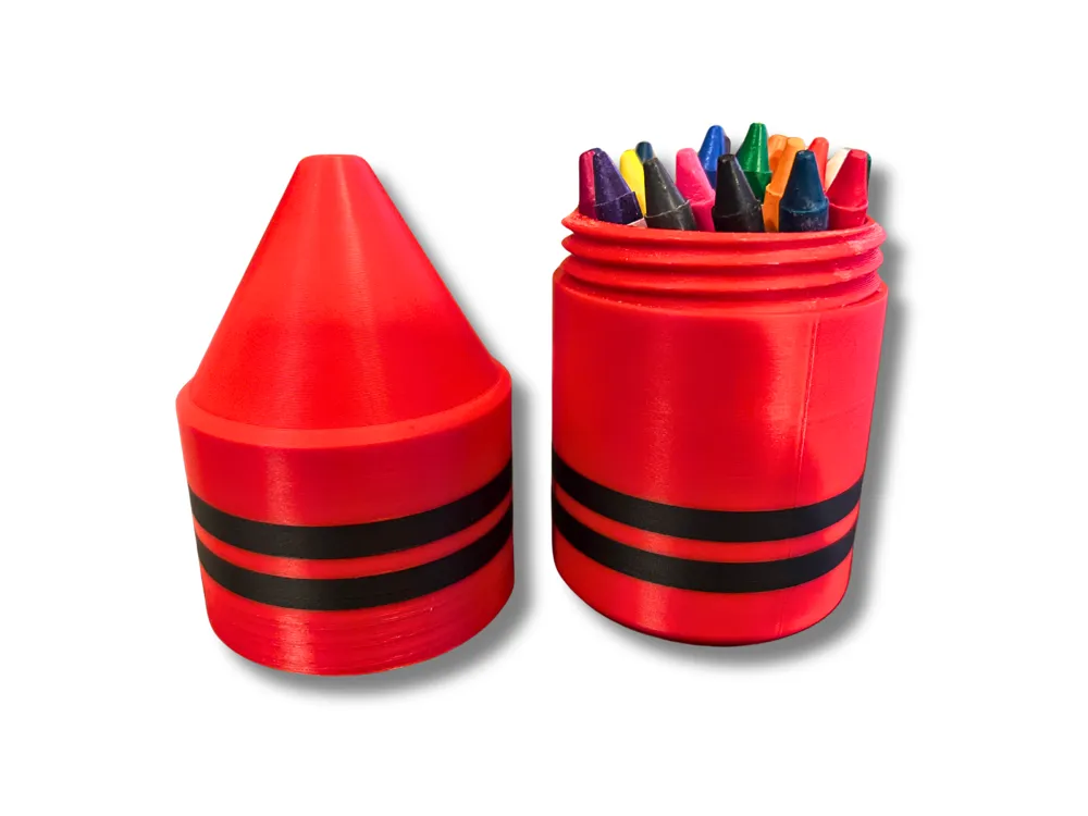 The Crayon Keeper | Crayon Container Case - Free 3D Print Model ...