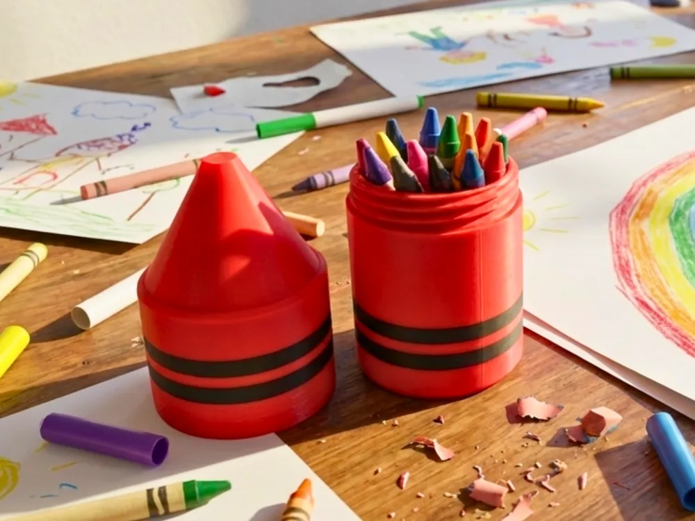 The Crayon Keeper | Crayon Container Case - Free 3D Print Model ...