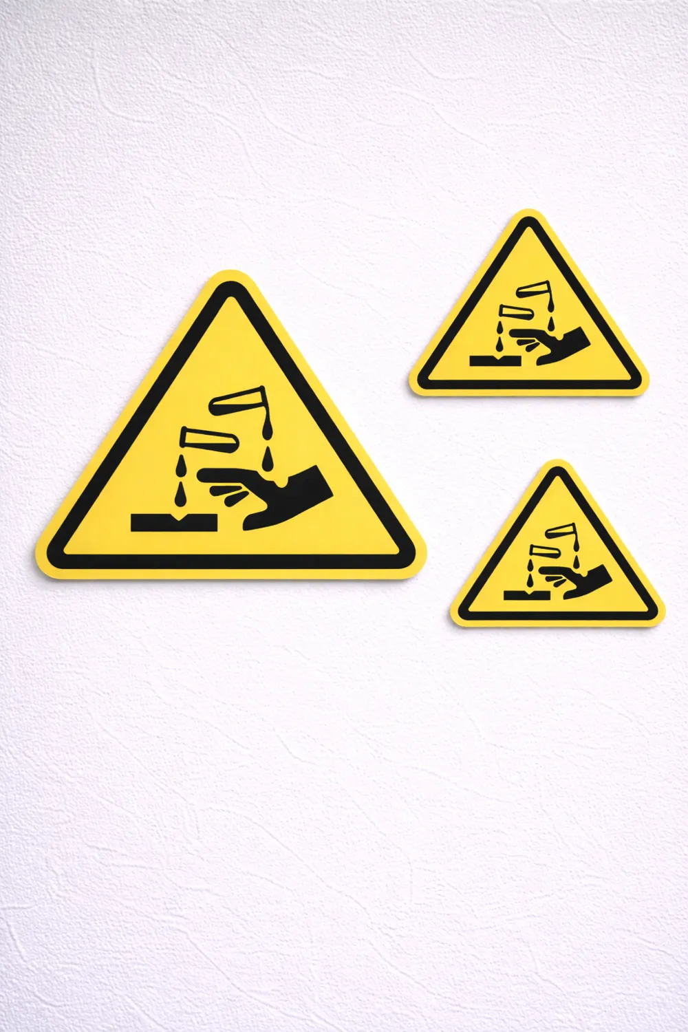 Sinal de Aviso „Aviso: Substância Corrosiva“ - Modelo gratuito para ...