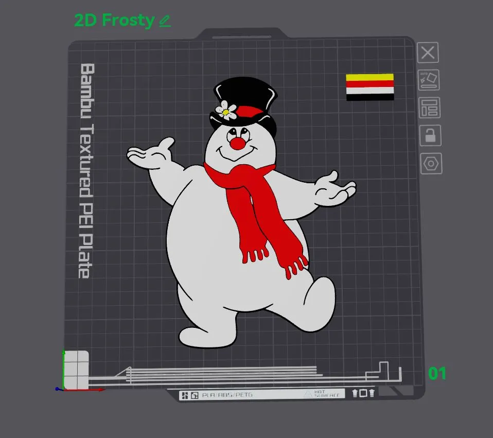 2D Frosty the Snowman by Wizard7741 - MakerWorld