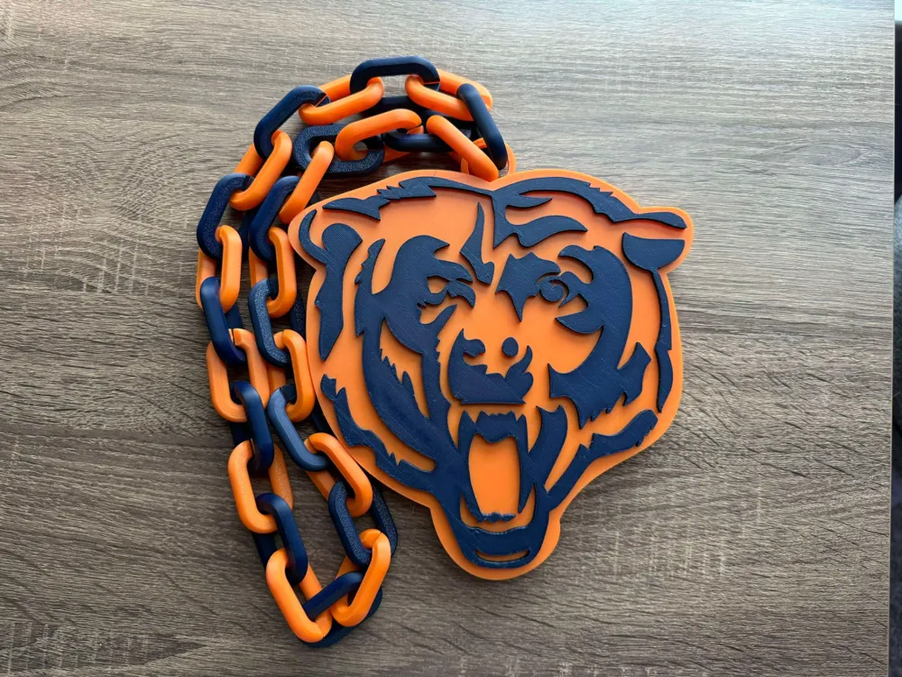 Chicago Bears Oversized Necklace, Pendant - Free 3D Print Model ...
