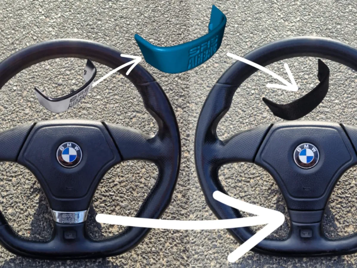 BMW E36 steering wheel SRS cover / emblem - Free 3D Print Model ...