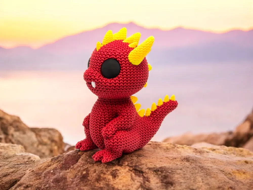Cute Knitted Dragon by CuratedAwesome - MakerWorld