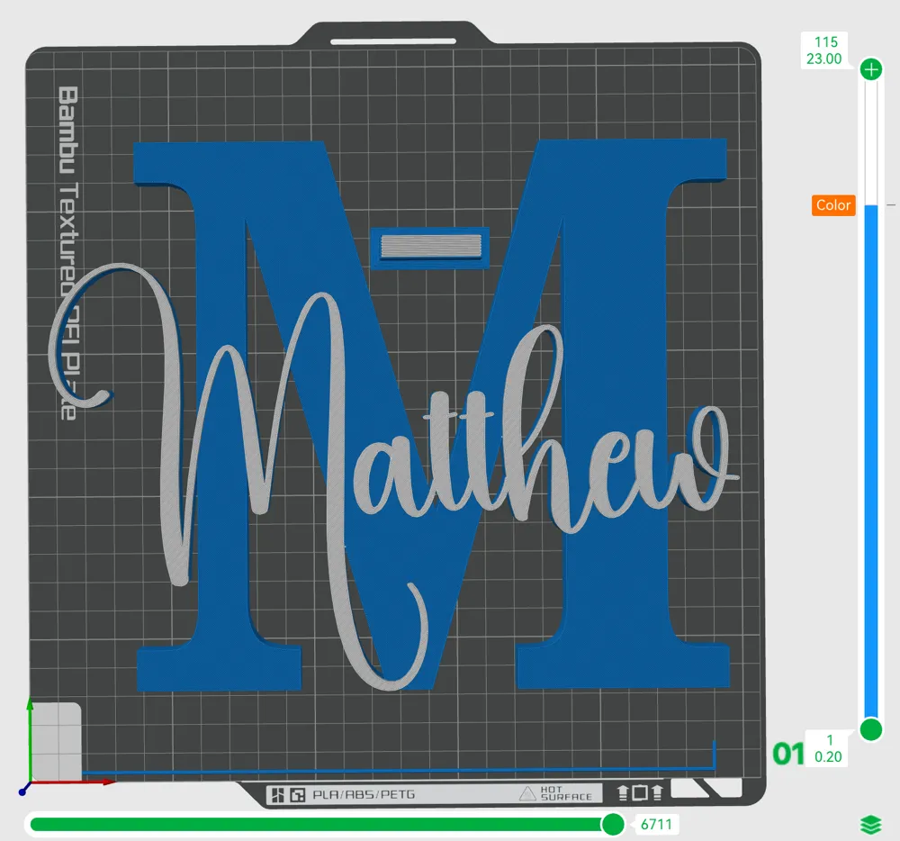 MATTHEW Name Ornament Initial Nameplate Sign by meetoo333 MakerWorld ...