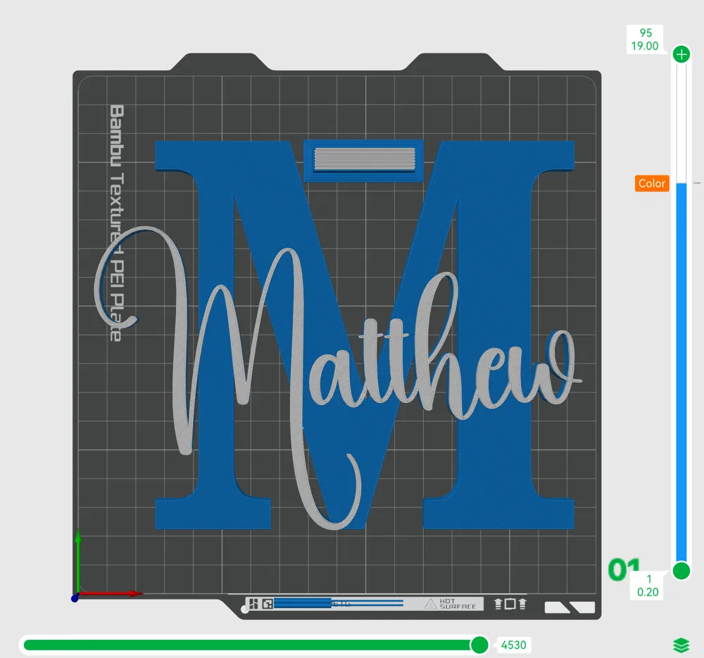 MATTHEW Name Ornament Initial Nameplate Sign by meetoo333 MakerWorld ...