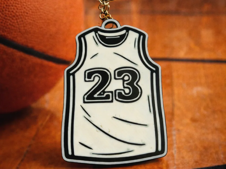 iconic number 23 keychain - Free 3D Print Model - MakerWorld