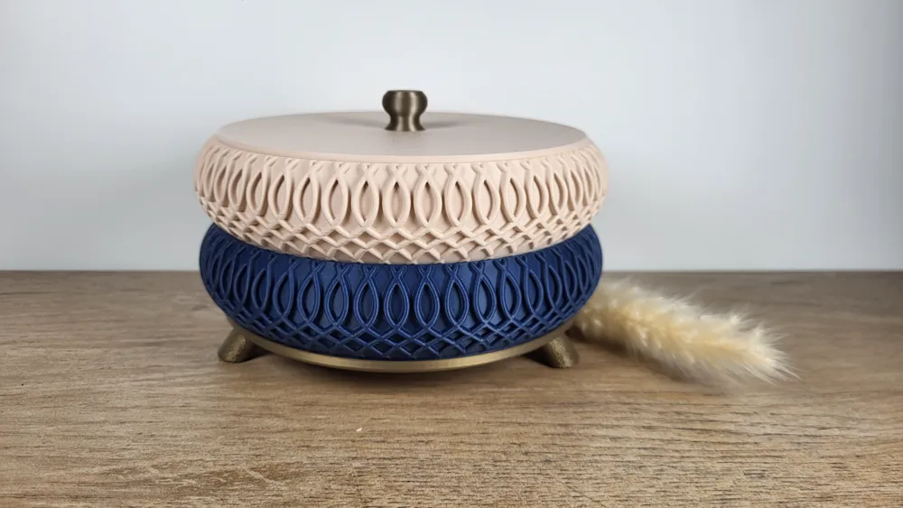 Stackable Bowl Tray - Curvy Waves 02 + Inlays by Art Design. 3D ...