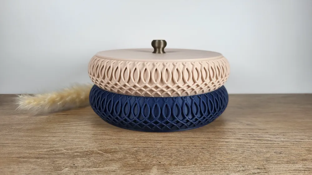 Stackable Bowl Tray - Curvy Waves 02 + Inlays by Art Design. 3D ...