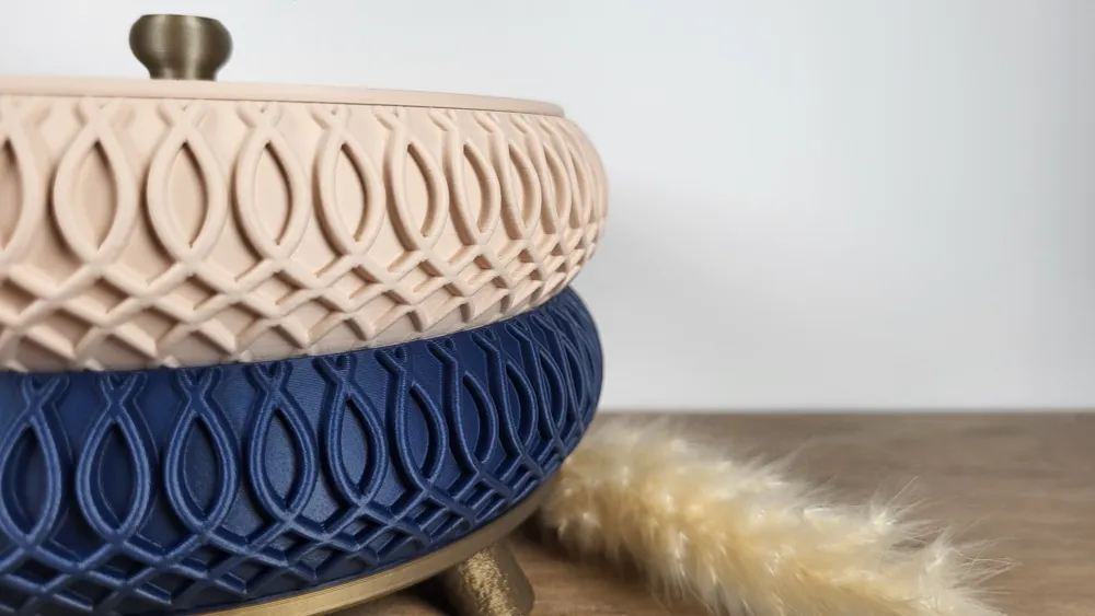 Stackable Bowl Tray - Curvy Waves 02 + Inlays by Art Design ...