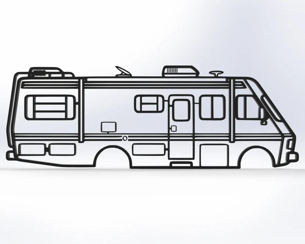 Winnebago Breaking Bad Wall Art - Free 3D Print Model - MakerWorld