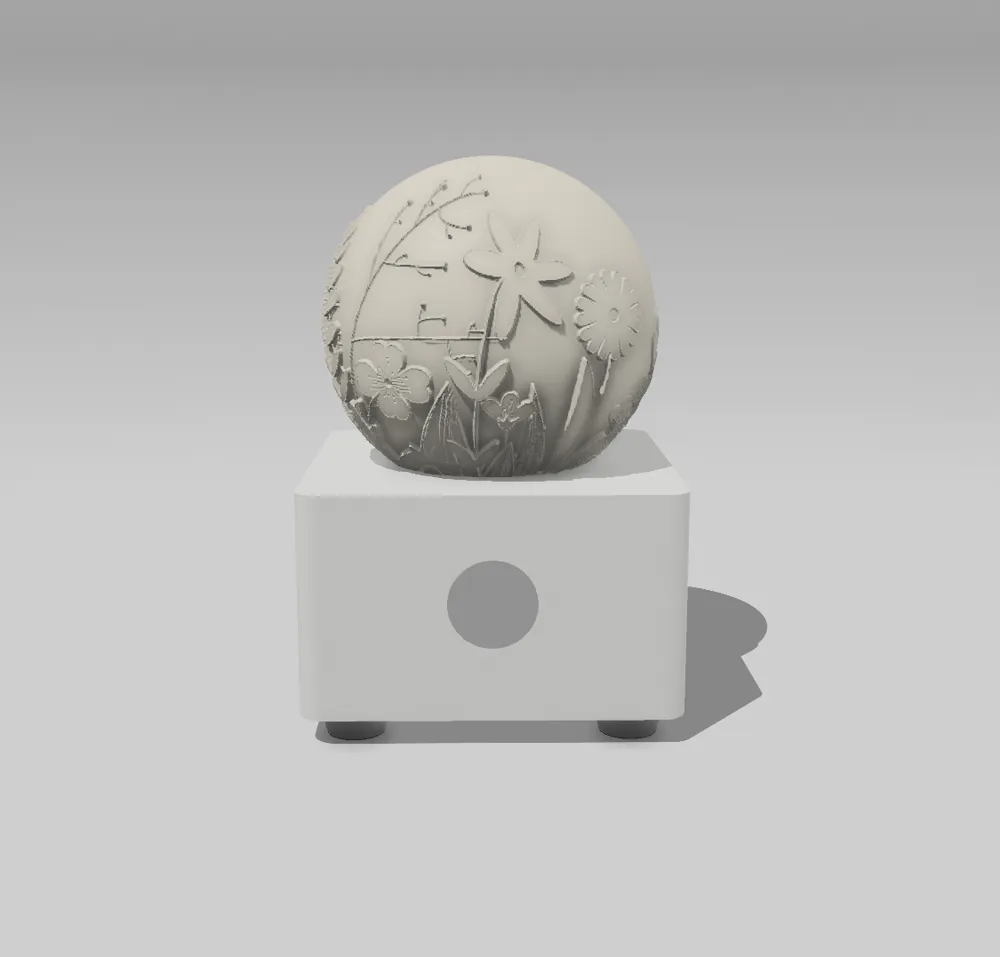 Plant Relief Sphere Night Lamp by goodnessforest - MakerWorld