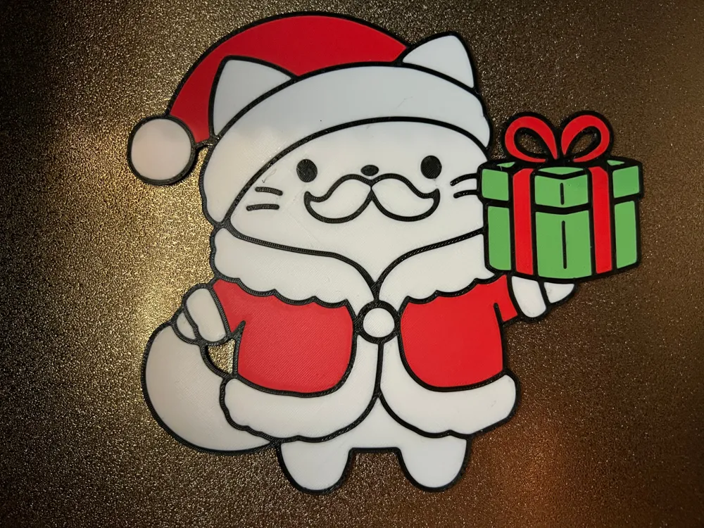 Weihnachtskatzen-Dekor von Santa Paws – Kostenloses 3D-Druckmodell ...