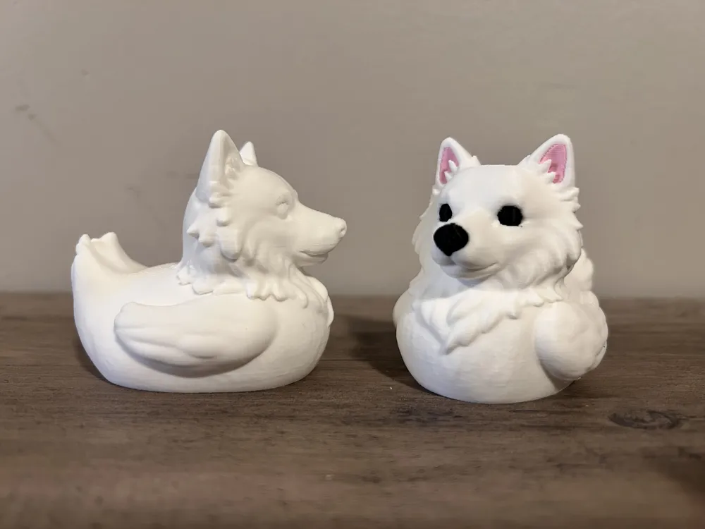 American Eskimo Dog Duck - Free 3D Print Model - MakerWorld