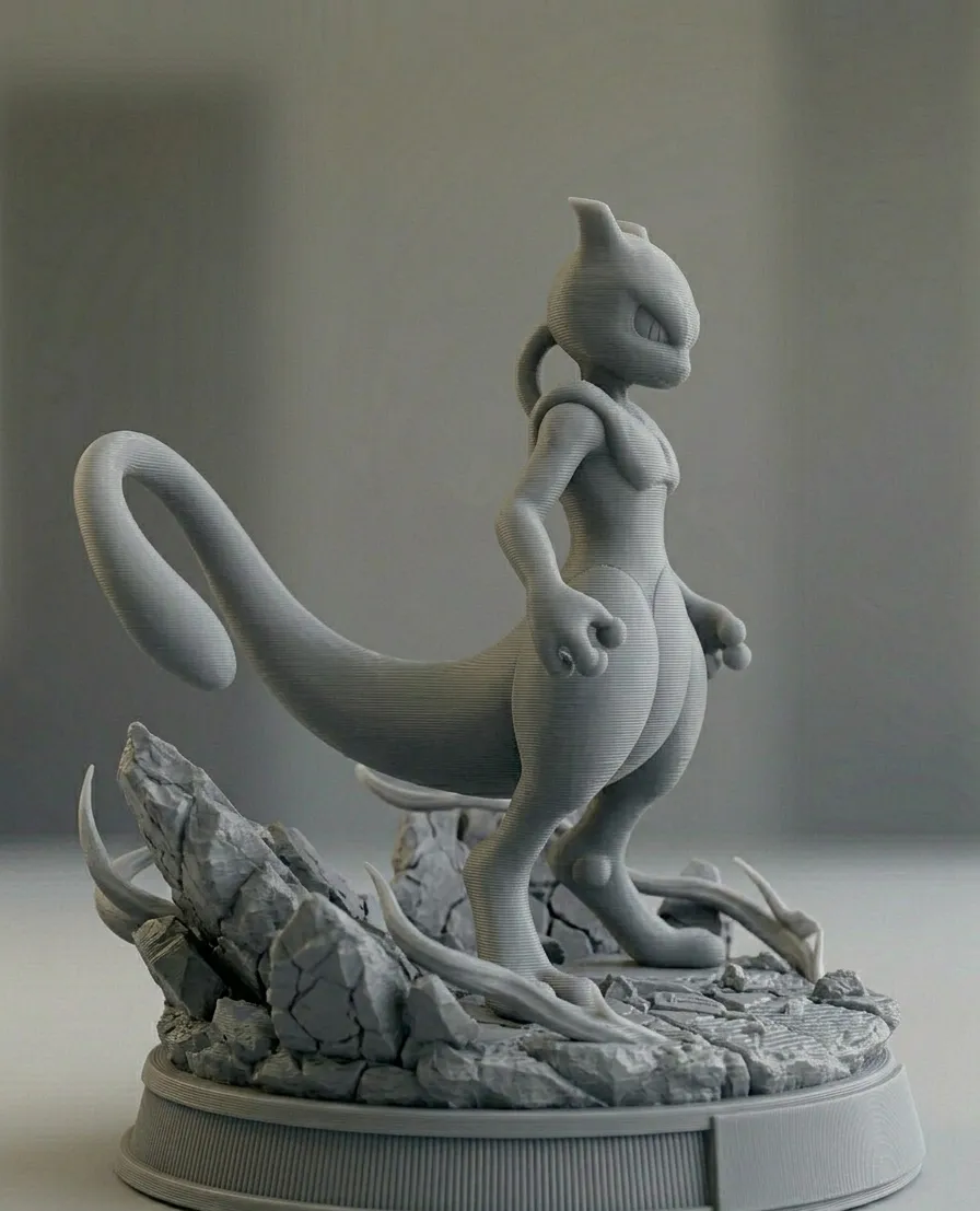 Mewtwo: Psychic Unleashed | Diorama - Free 3D Print Model - MakerWorld