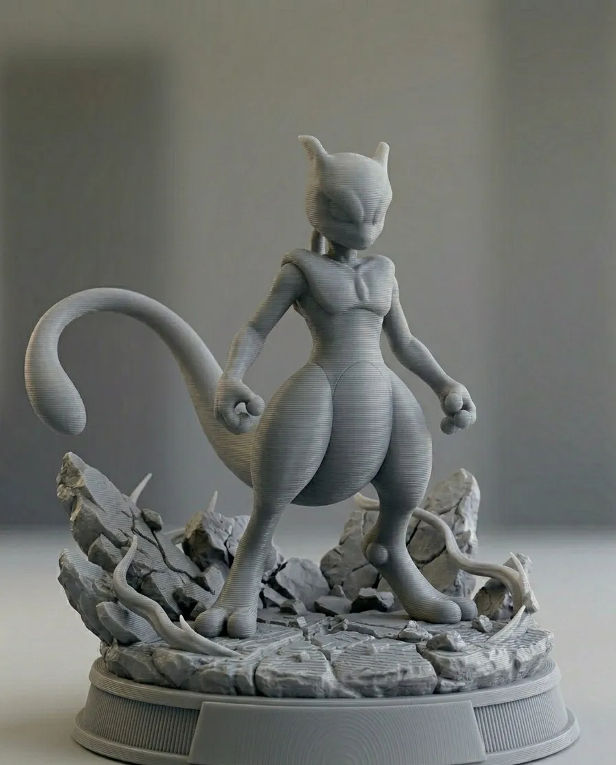 Mewtwo: Psychic Unleashed | Diorama - Free 3D Print Model - MakerWorld