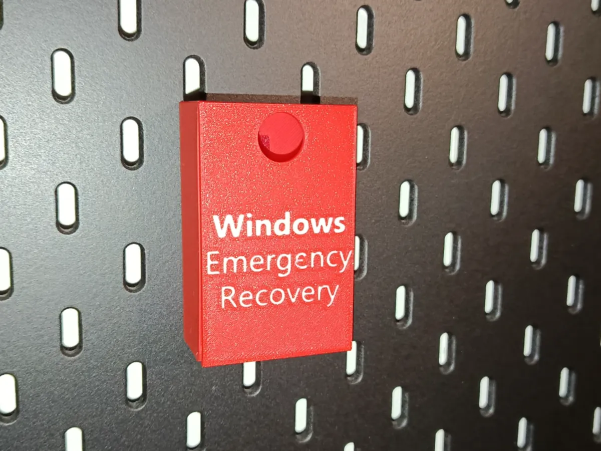 Recuperação de emergência do Windows via USB para IKEA Skadis - Modelo ...