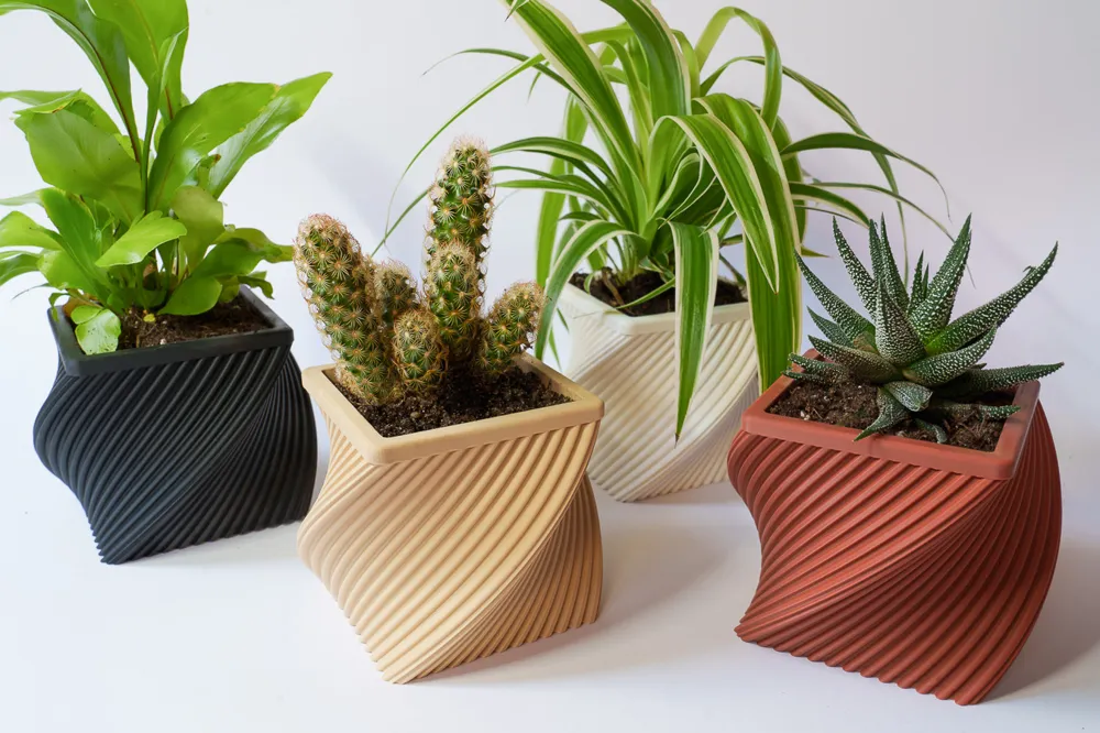 Spiral Cube - A modern, minimalistic Plantpot by ToodyX MakerWorld ...