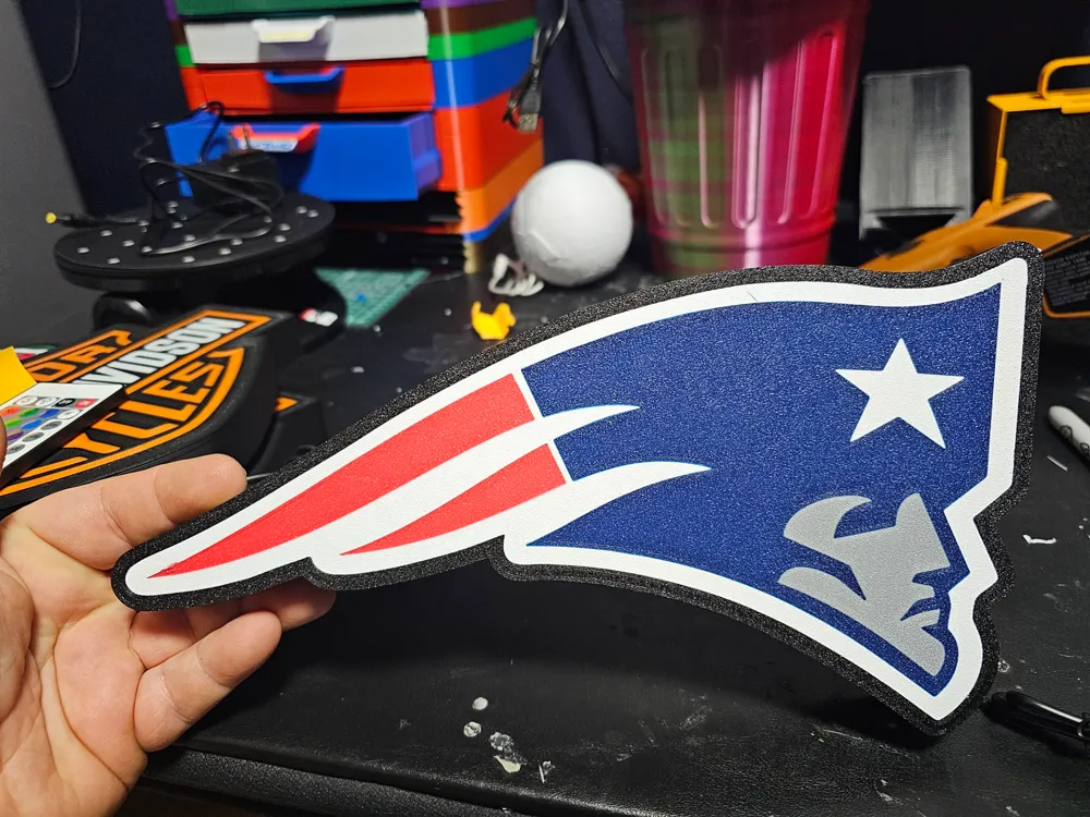 New England patriots light box by joshdusseau - MakerWorld