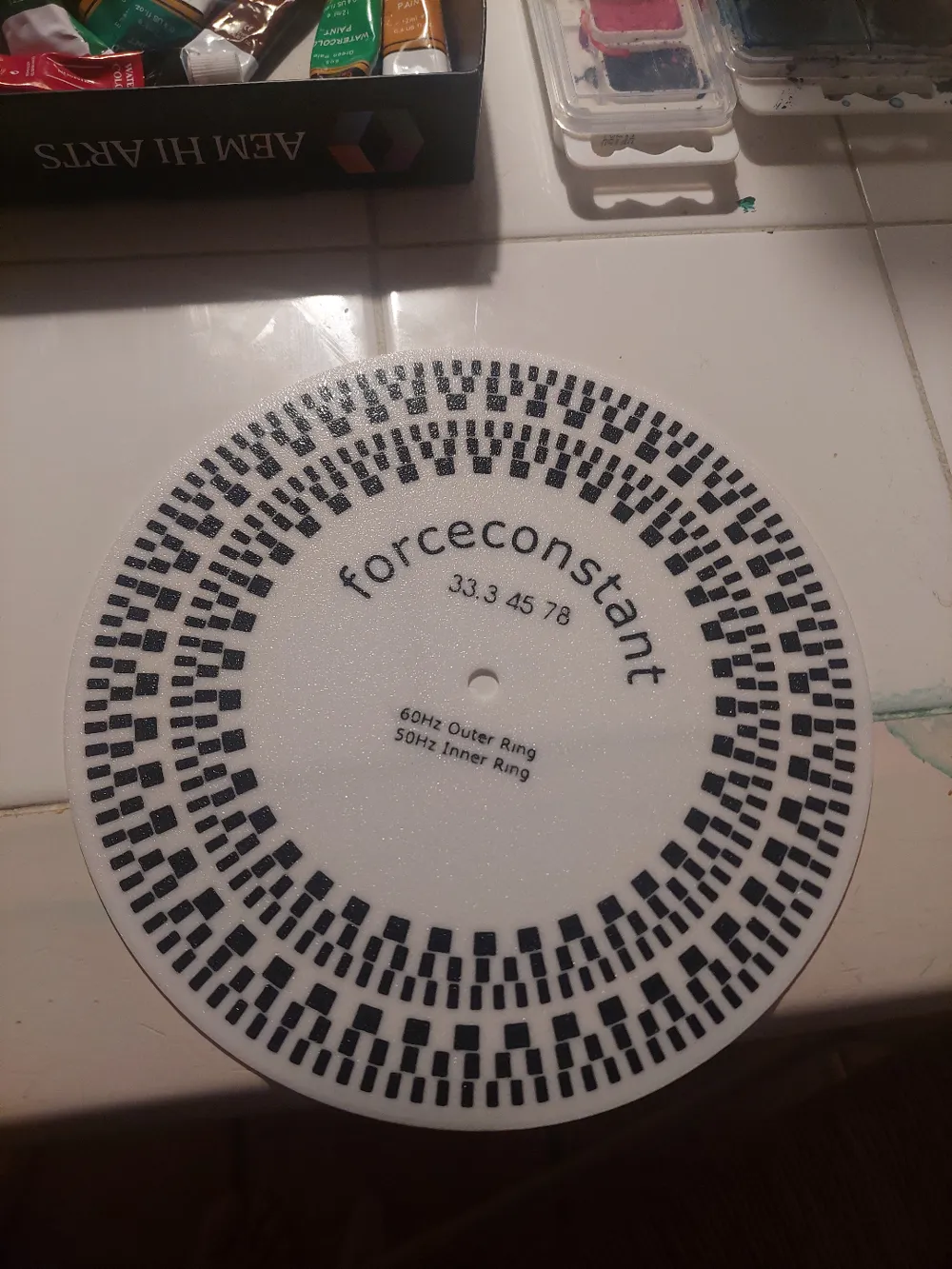 Vinyl Record Turntable Strobe Disk 50/60Hz by forceconstant - MakerWorld