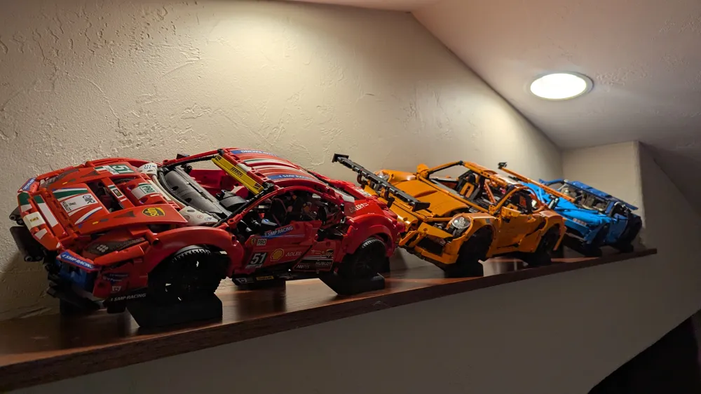 Technic and Mattel Brick Shop Car Display Stands - Free 3D Print Model ...