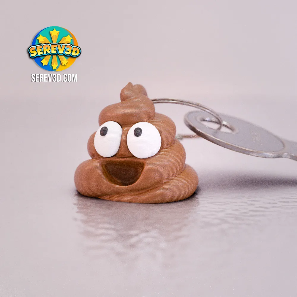 Poop Emoji keychain in Breakable Easter Egg by SEREV3d - MakerWorld