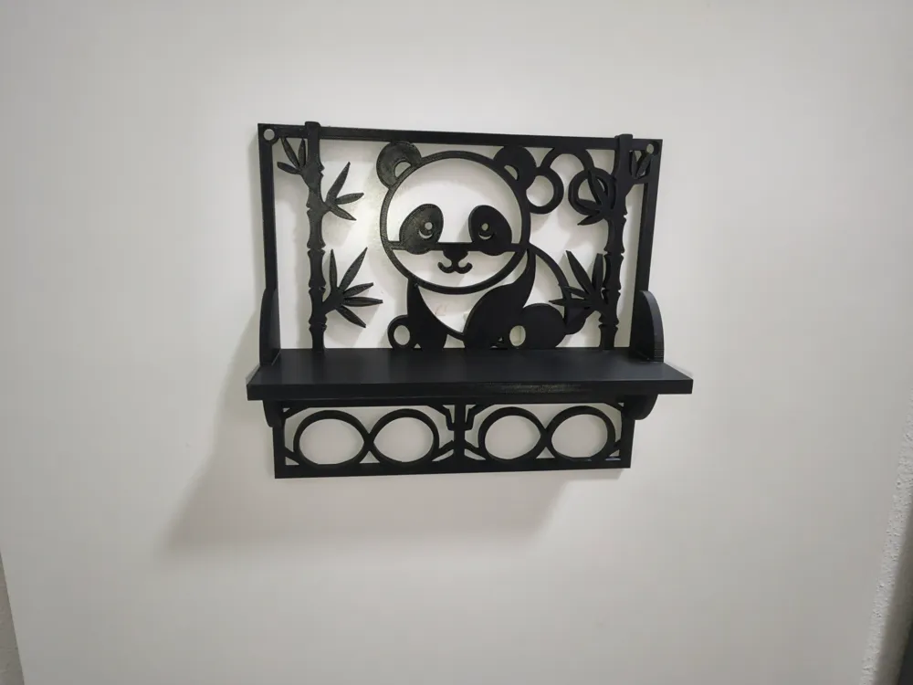 Panda Wall Shelf (220x200x80mm) by ccrccrdk - MakerWorld