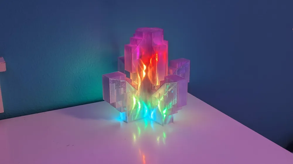 Minecraft Amethyst Crystal Lamp - Free 3D Print Model - MakerWorld