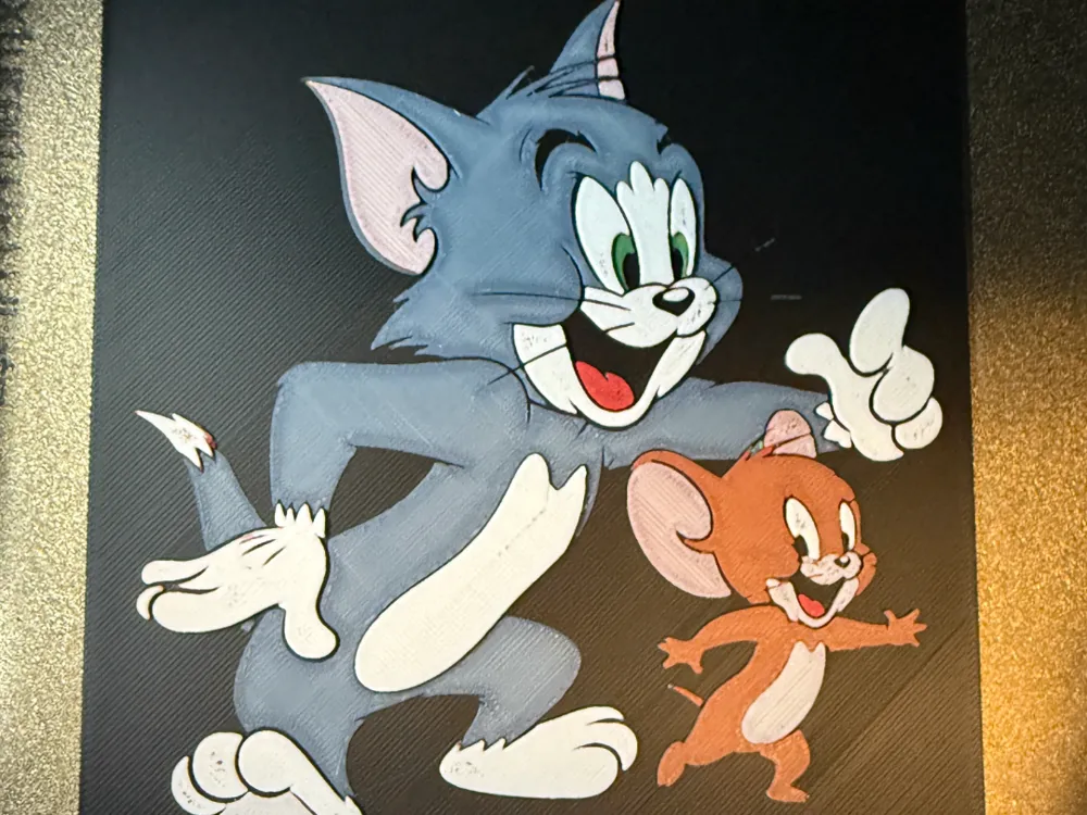 Tom och Jerry-tecknad bild av Viola's HueForge MakerWorld: Gratis 3D ...