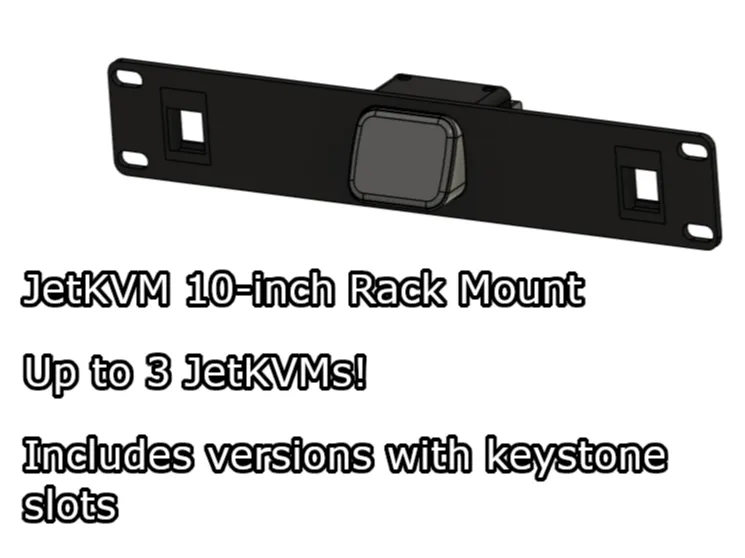 JetKVM 10-inch rack mount - With Keystone slots by Mauker MakerWorld ...