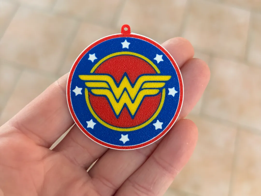Wonder Woman logo Keychain - Free 3D Print Model - MakerWorld